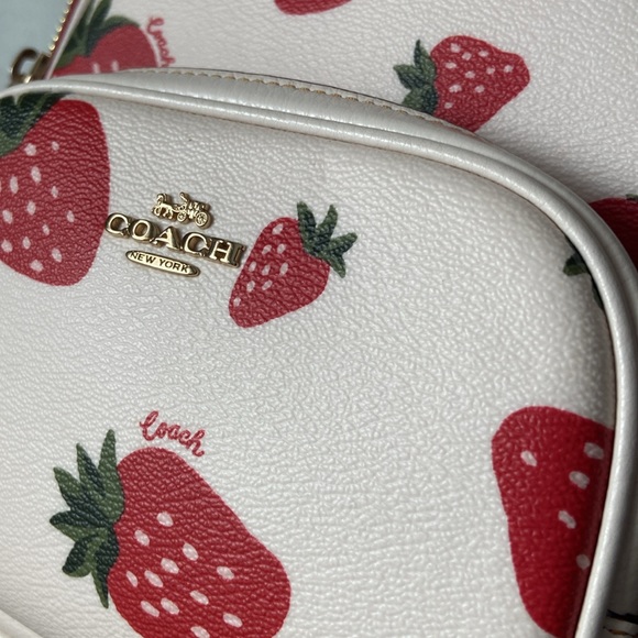 Coach | Bags | Coach Court Mini Backpack Bag With Wild Strawberry Print ...